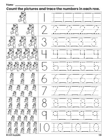 FREE Printable Christmas Teddy Bear Counting Worksheet for Preschool ...