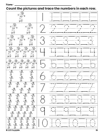 FREE Printable Fall Scarecrow Counting Worksheet for Preschool and Pre ...