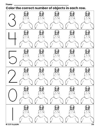 FREE Duck Count and Color Worksheet for Preschoolers, Easter Coloring ...
