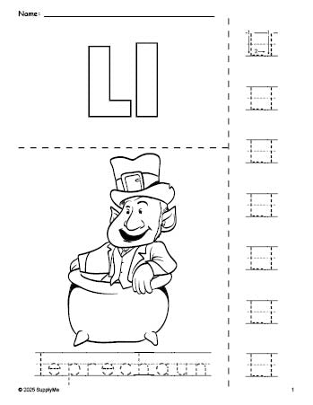 FREE Printable Leprechaun St. Patrick's Day Coloring Page and Letter ...