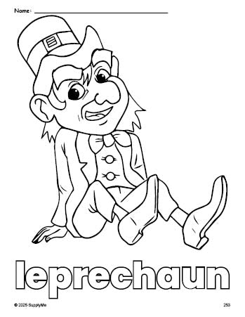 FREE Printable Leprechaun St. Patrick's Day Coloring Page for Preschool ...