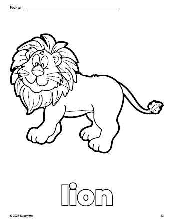 FREE Printable Lion Coloring Page for Preschool, Pre-K, and ...