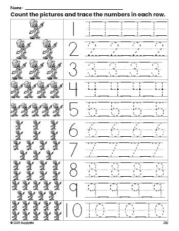 FREE Printable St. Patrick's Day Leprechaun Counting Worksheet for ...
