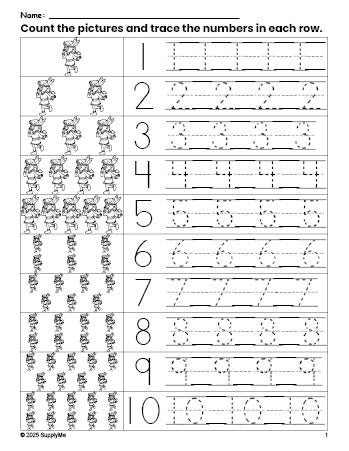 FREE Printable Thanksgiving Native American Counting Worksheet for ...