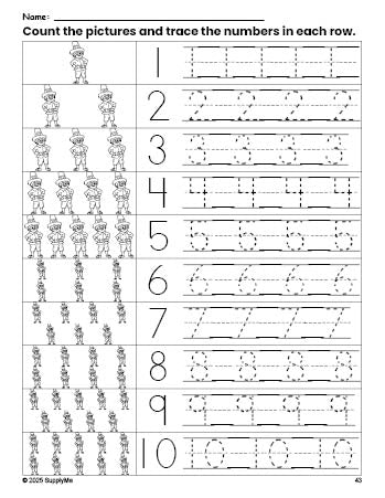 FREE Printable Thanksgiving Pilgrim Counting Worksheet for Preschool ...