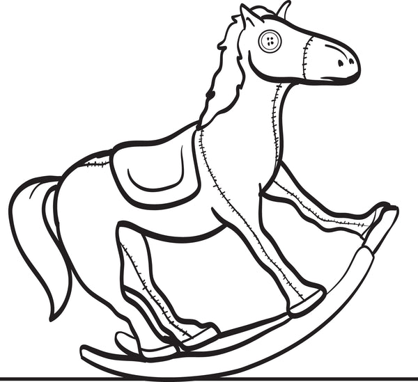 Printable Rocking Horse Coloring Page for Kids – SupplyMe