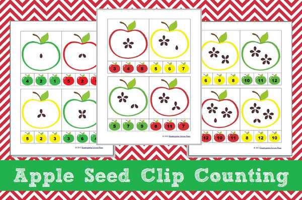 Apple Math Centers - Apple Seed Clip Counting – SupplyMe