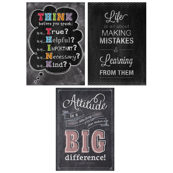 Creative Teaching Press Think Positive Inspire U Poster 3-Pack ...
