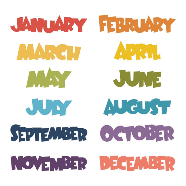 AccuCut Months of the Year Die Cut Set #1 | DS156LC – SupplyMe