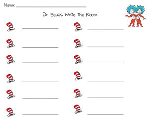 Dr. Seuss Write the Room – SupplyMe