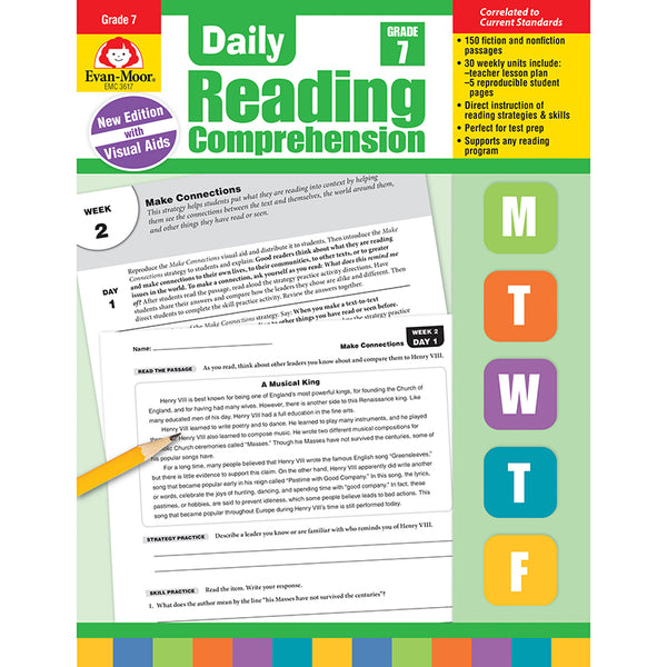 Evan-Moor Daily Reading Comprehension, Grade 7 | EMC3617 – SupplyMe