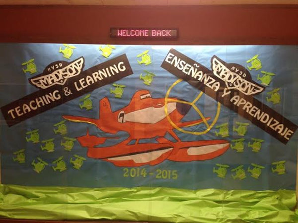 "Teaching & Learning!" Planes Inspired Back-to-School Bulletin Board I ...
