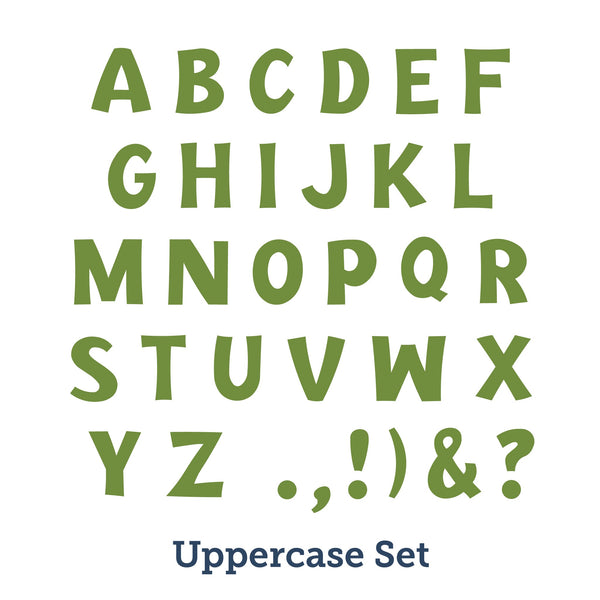 AccuCut Happy Day Alphabet Die Cut Set, 4" Uppercase Letters | HDU104 ...