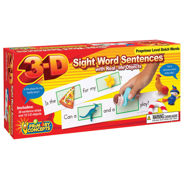 Primary Concepts 3-D Sight Word Sentences, Preprimer | PC-5280 – SupplyMe
