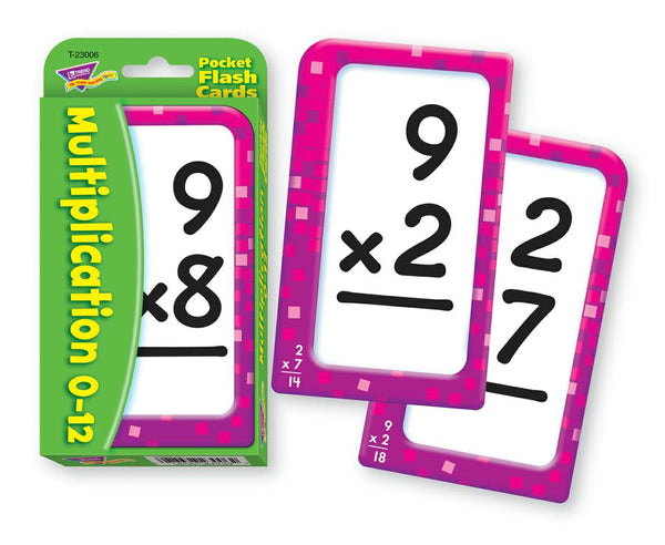 Trend Enterprises Multiplication 0-12 Pocket Flash Cards | T-23006 ...