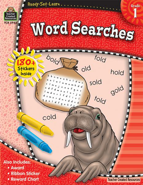 Teacher Created Resources Ready-Set-Learn: Word Searches Grade 1 ...