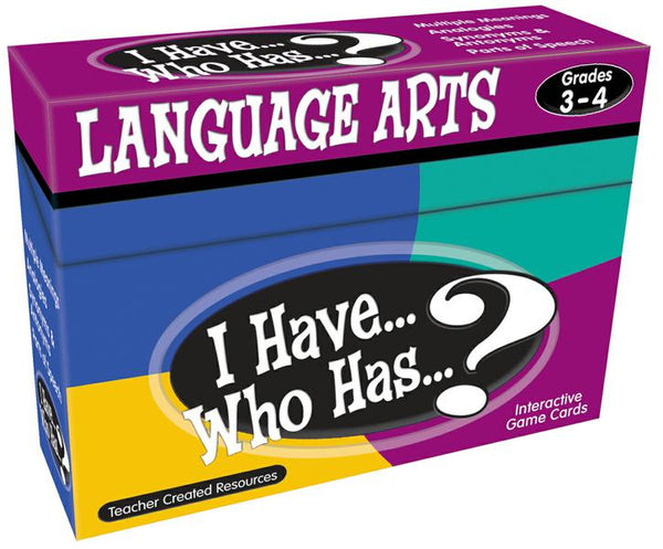 Teacher Created Resources I Have, Who Has Language Arts Game Grade 3-4 ...