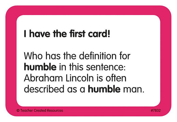 Teacher Created Resources I Have, Who Has Language Arts Game Grade 5-6 ...