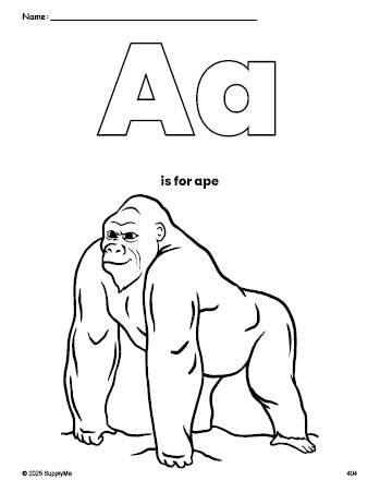 Ape Coloring Page