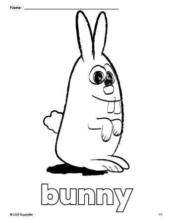 FREE Printable Bunny Coloring Page for Preschool, Pre-K, and ...