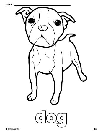 FREE Printable Dog Coloring Page for Preschool, Pre-K, and Kindergarten ...