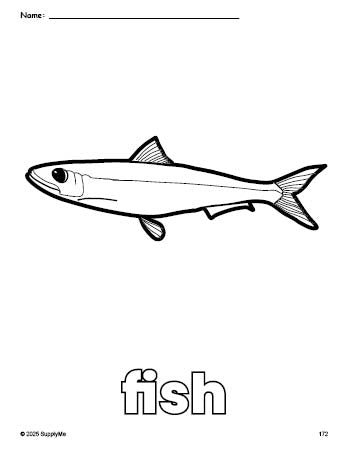 FREE Printable Fish Coloring Page for Preschool, Pre-K, and ...