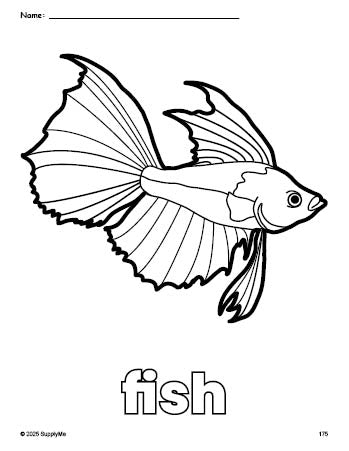 FREE Printable Fish Coloring Page for Preschool, Pre-K, and ...