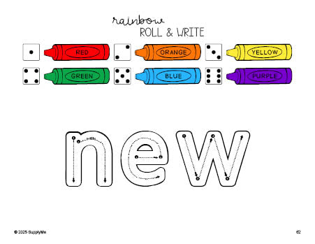Rainbow Write Sight Words