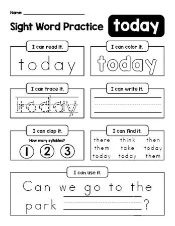 Daily Sight Words Worksheets FREE Editable St. Patrick's Day Sight