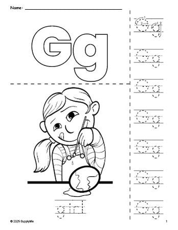 Tracing Letter G Letter G Tracing Worksheets Superstar Worksheets