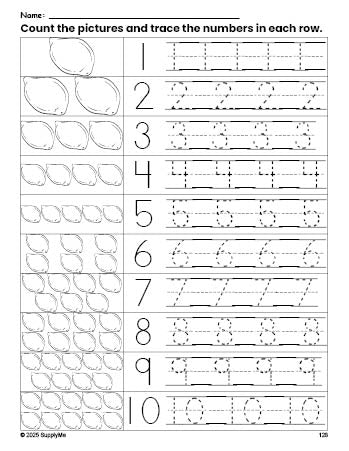 FREE Printable Lemon Counting Worksheet for Preschool and Pre-K with ...