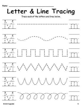 FREE Printable Line Tracing Worksheets - Pre-Writing Worksheets – SupplyMe