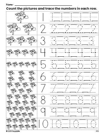 FREE Printable Valentine's Day Cupid Counting Worksheet for Preschool ...