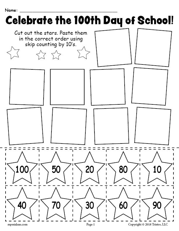 Printable 100th Day Of School Skip Counting By 10 s Worksheet SupplyMe printable-100th-day-of-school-skip-counting-by-10-s-worksheet-supplyme