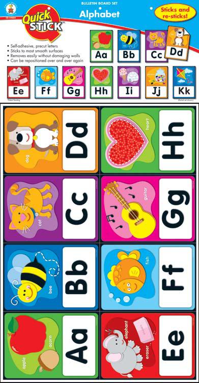 Carson Dellosa Alphabet Quick Stick Bulletin Board Set | CD-119004 ...