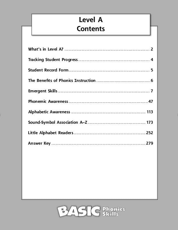 Evan-Moor Basic Phonics Skills, Level A | EMC3318 – SupplyMe