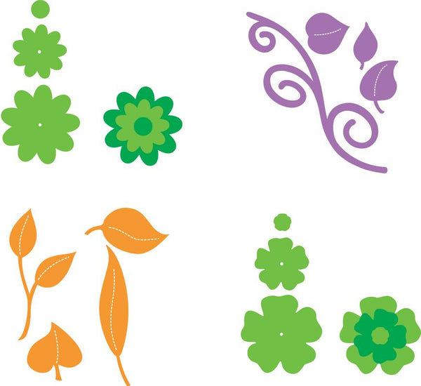Ellison® SureCut™ Die Set - Flowers & Leaves (Layered), Large | 25681 ...