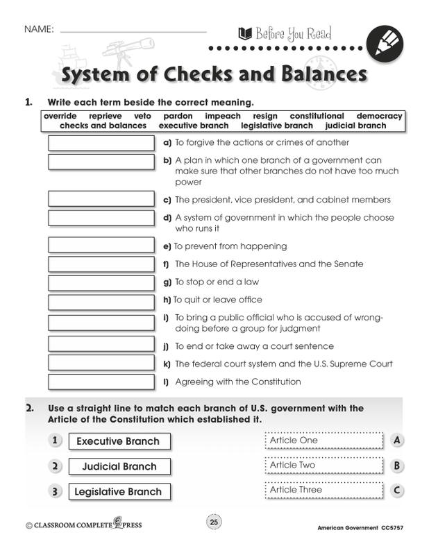 Classroom Complete Press American Government Governments Series ...