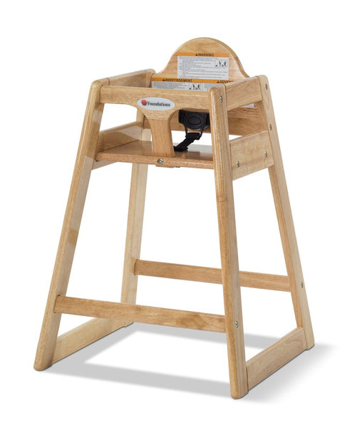 Foundations® Hardwood High Chair, Natural | – SupplyMe