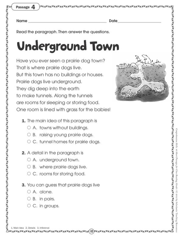 Scholastic Comprehension Skills: 40 Short Passages for Close Reading ...