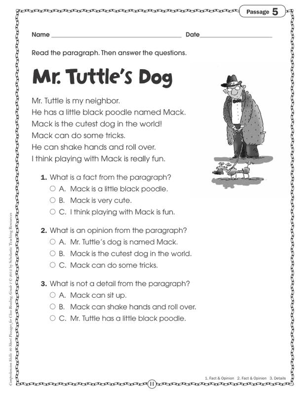 Scholastic Comprehension Skills: 40 Short Passages for Close Reading ...