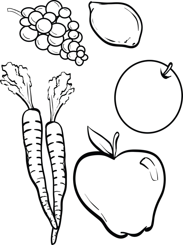 Printable Fruits And Vegetables Coloring Page For Kids SupplyMe Printable Fruits And Vegetables Coloring Page For Kids SupplyMe