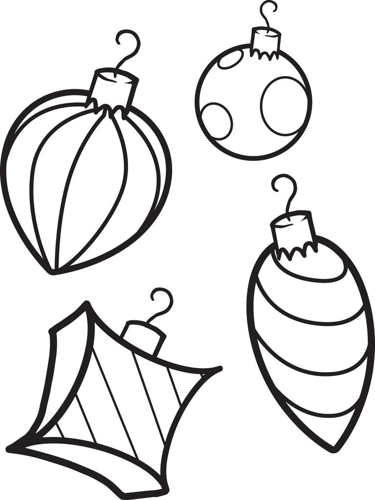 Printable Christmas Ornaments Coloring Page For Kids 1 SupplyMe Printable Christmas Ornaments Coloring Page For Kids 1 SupplyMe