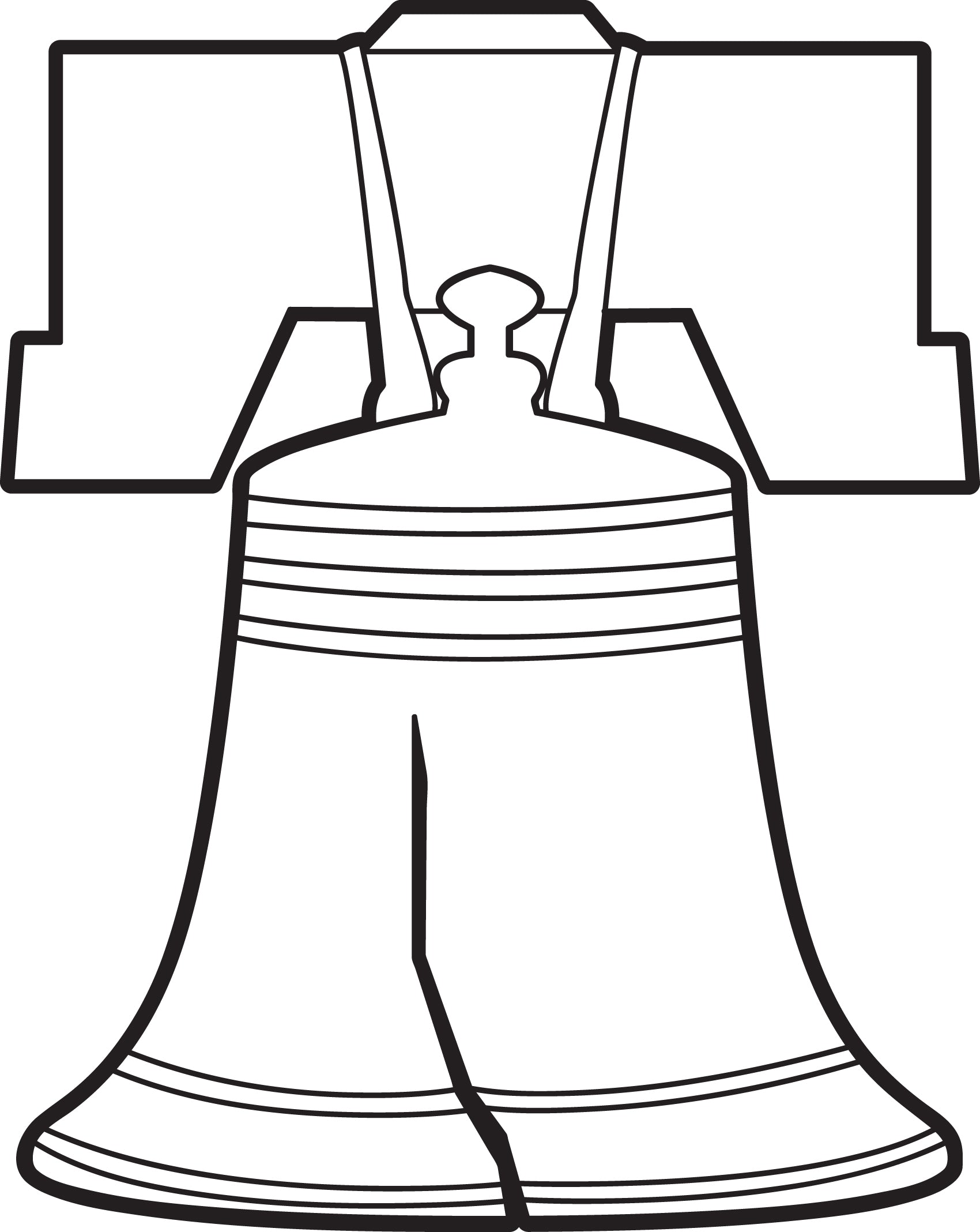 Liberty Bell Coloring Sheet Patriotic Symbols Free And Printable