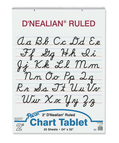 Pacon D'Nealian™ Chart Tablets, Ruled 2", Cursive Cover | PAC74740 ...