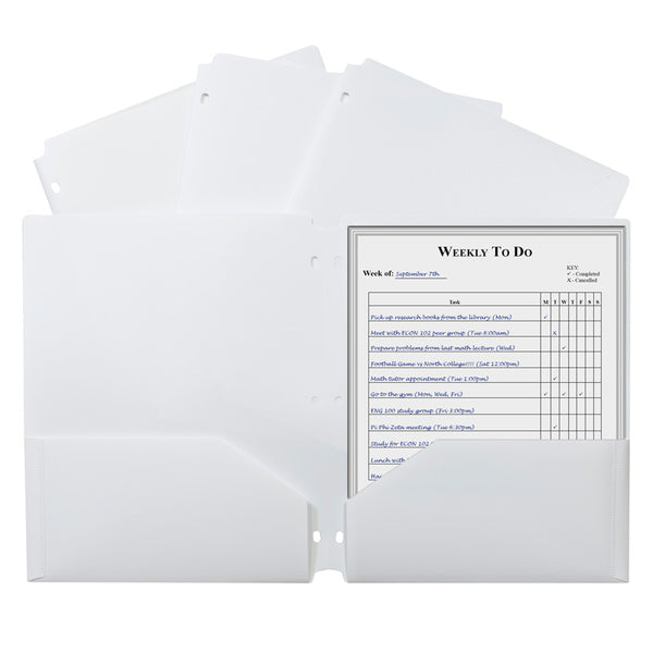 C-Line Products Two-Pocket Heavyweight Poly Portfolio Folder, Three ...