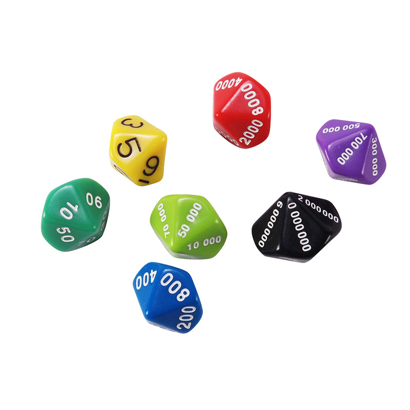 Learning Advantage Place Value Dice: Assortment, Set of 7 | CTU7310 ...