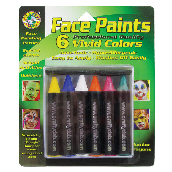 Crafty Dab Jumbo Crayon Face Paints Neon | CV-80030 – SupplyMe