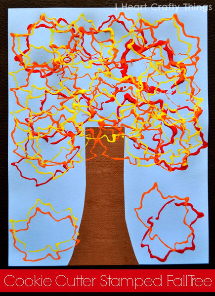 Cookie Cutter Stamped Fall Tree Craft for Kids! – SupplyMe