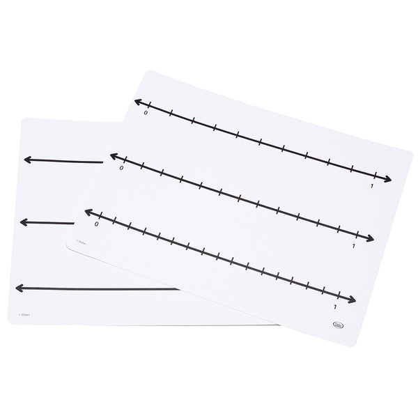 Didax Write-On/Wipe-Off Fraction Number Line Mats, Set of 10 | DD ...